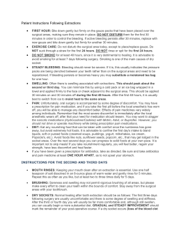 Post-op Instructions - Tooth Extraction