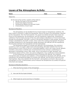 Atmosphere Study Guide Answer Key