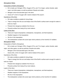 Atmosphere Study Guide Answer Key