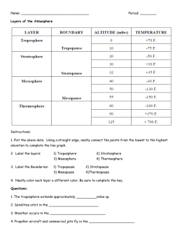 Atmosphere Study Guide Answer Key
