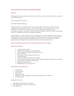 SAMPLE School Counseling Philosophy Statement