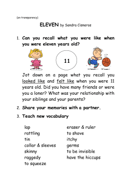 Eleven* by Sandra Cisneros