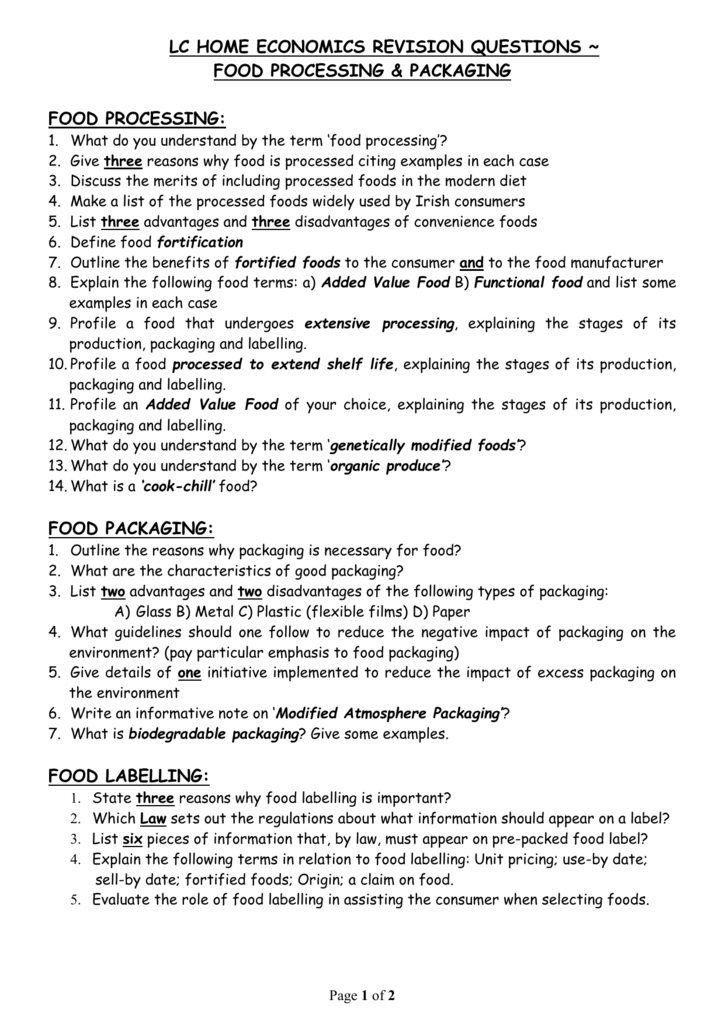 Food Labelling Regulations 1996 Guidance Food Ideas