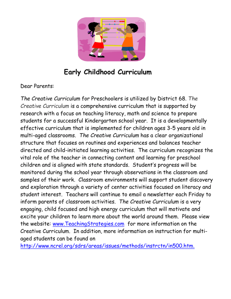 Creative Curriculum For Parents