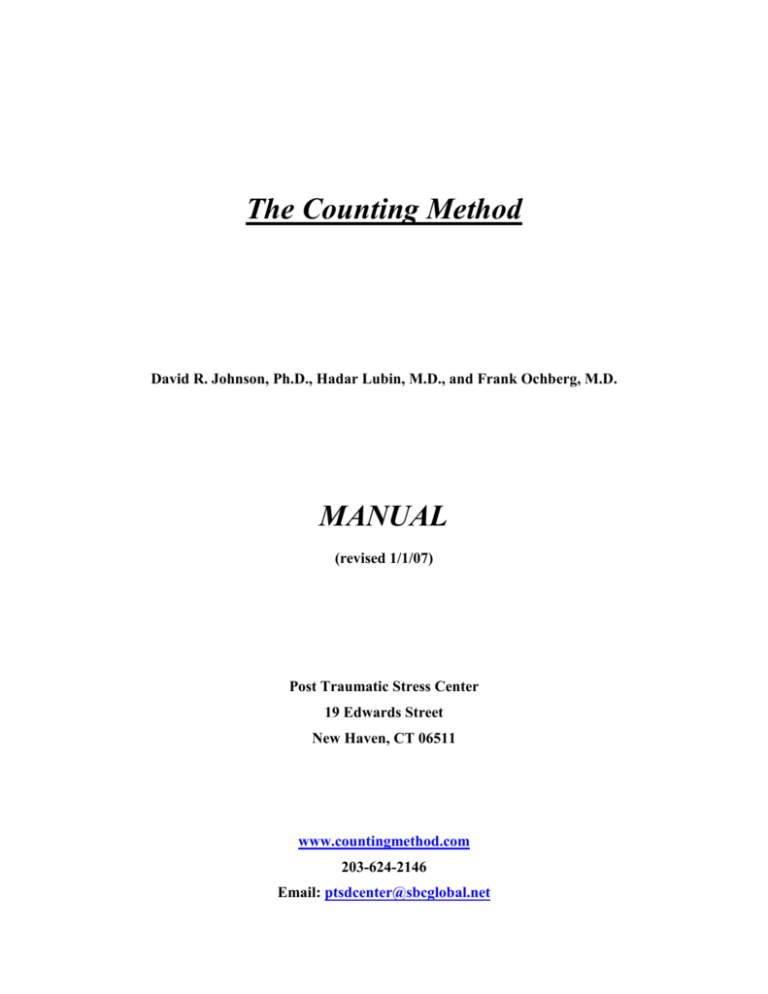 Training Manual The Counting Method