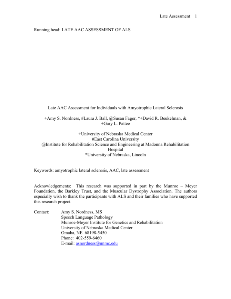 Individuals with amyotrophic lateral sclerosis