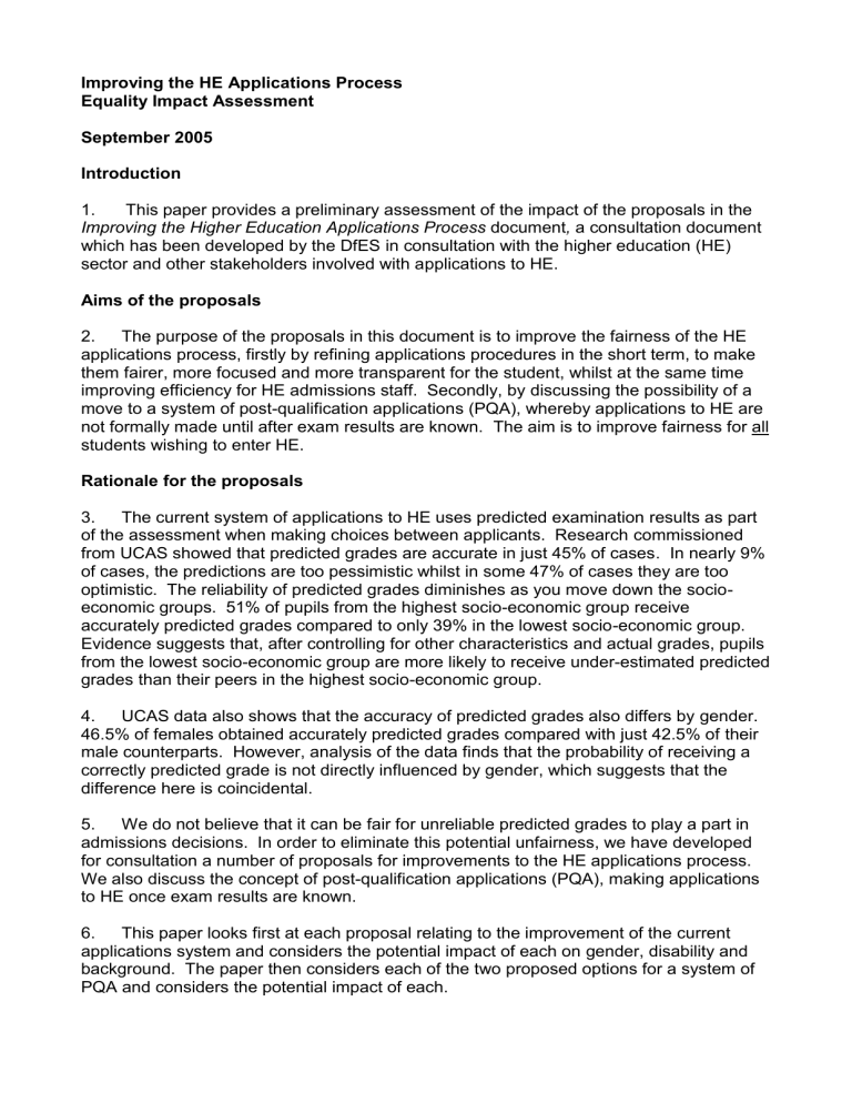 Equality Impact Assessment