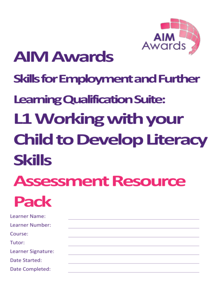 Working With Your Child To Develop Literacy Skills