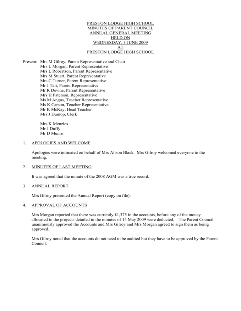Agm mins 2009