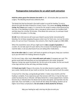 Post-op Instructions - Tooth Extraction