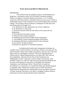 Narcotic Pain Management Agreement