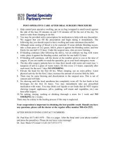 EXTRACTION POSTOPERATIVE INSTRUCTIONS