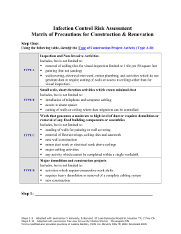 Infection Control Risk Assessment (ICRA)