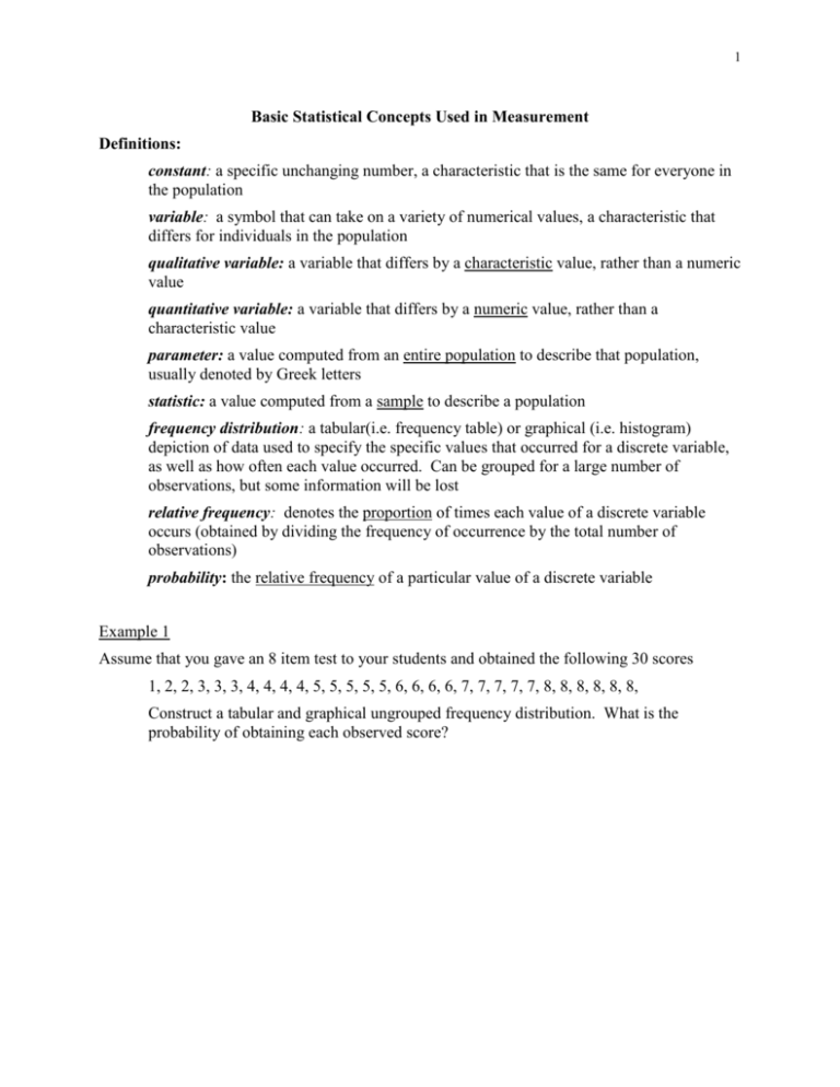 Basic Statistical Concepts New