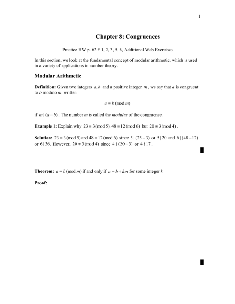 Solving Linear Congruence Equations Examples Tessshebaylo