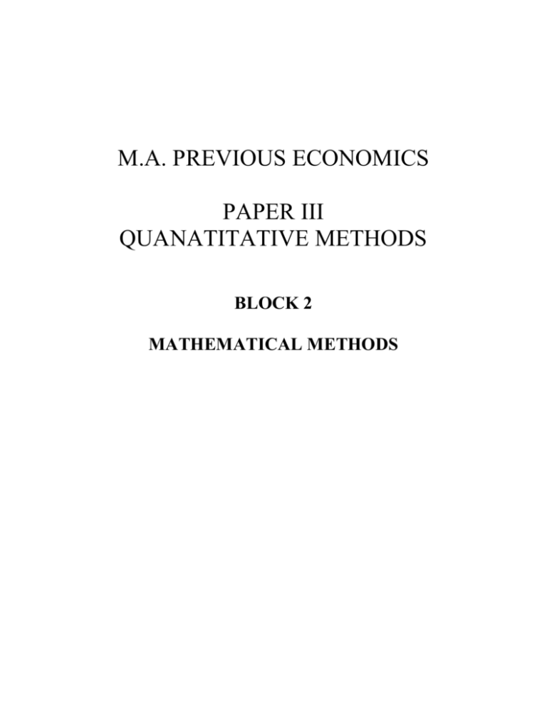 Basic Concepts Of Linear Programming