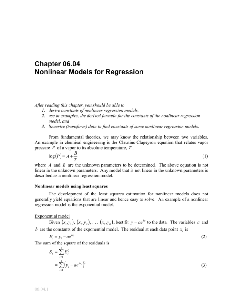 Linear Regression Math For College