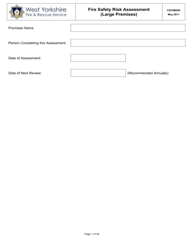 Fire Safety Risk Assessment 5 Step Checklist - Design Talk