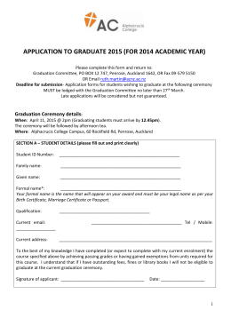 SAMPLE INVITATION LETTER FOR STUDENTS WHO WISH TO INVITE FAMILY MEMBERS