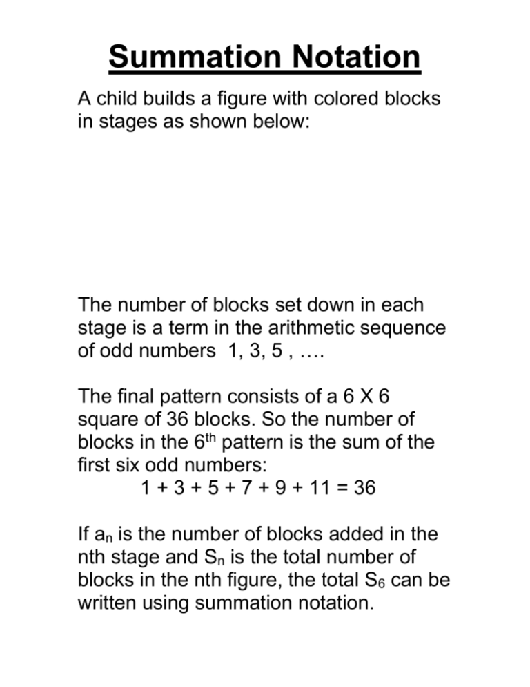 Summation Notation