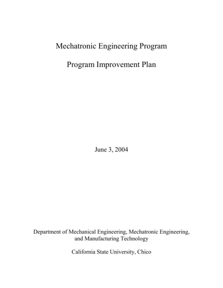 Mechatronic Engineering Program