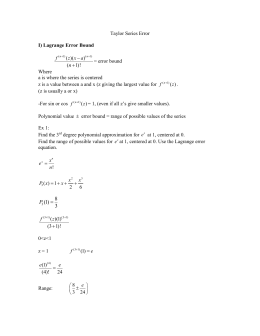 Lagrange Error Bound