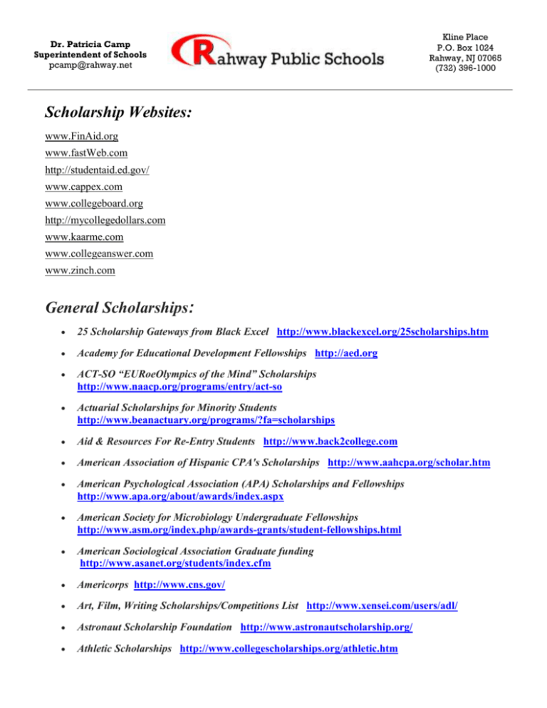 Scholarships - Rahway Public Schools