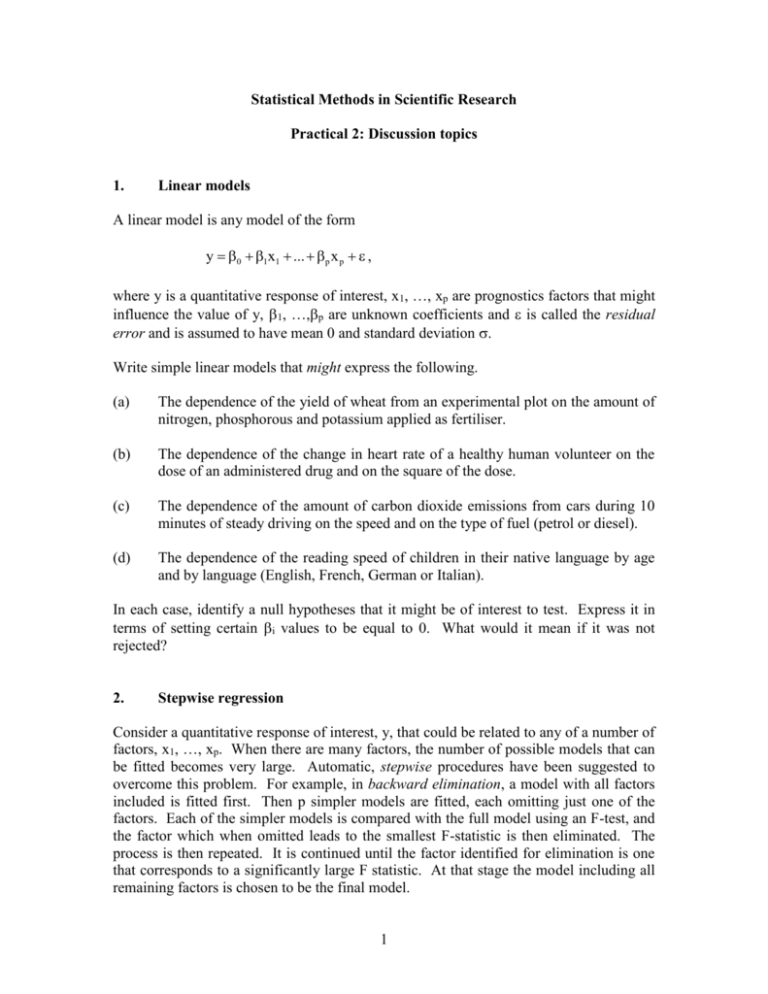 Statistical Methods In Scientific Research