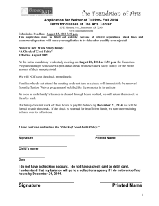 Tuition Waiver Application and Forms