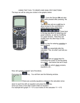 TI-83 Plus Cheat sheet
