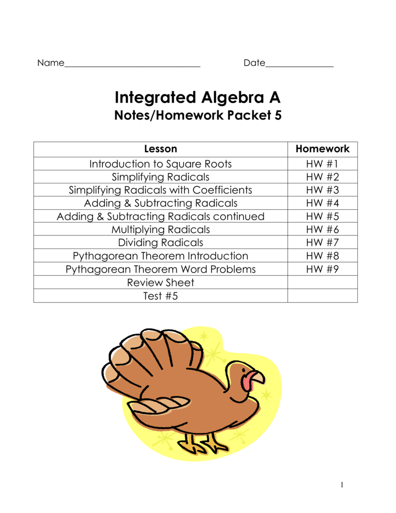 Simplifying Radicals Worksheet Answer Key