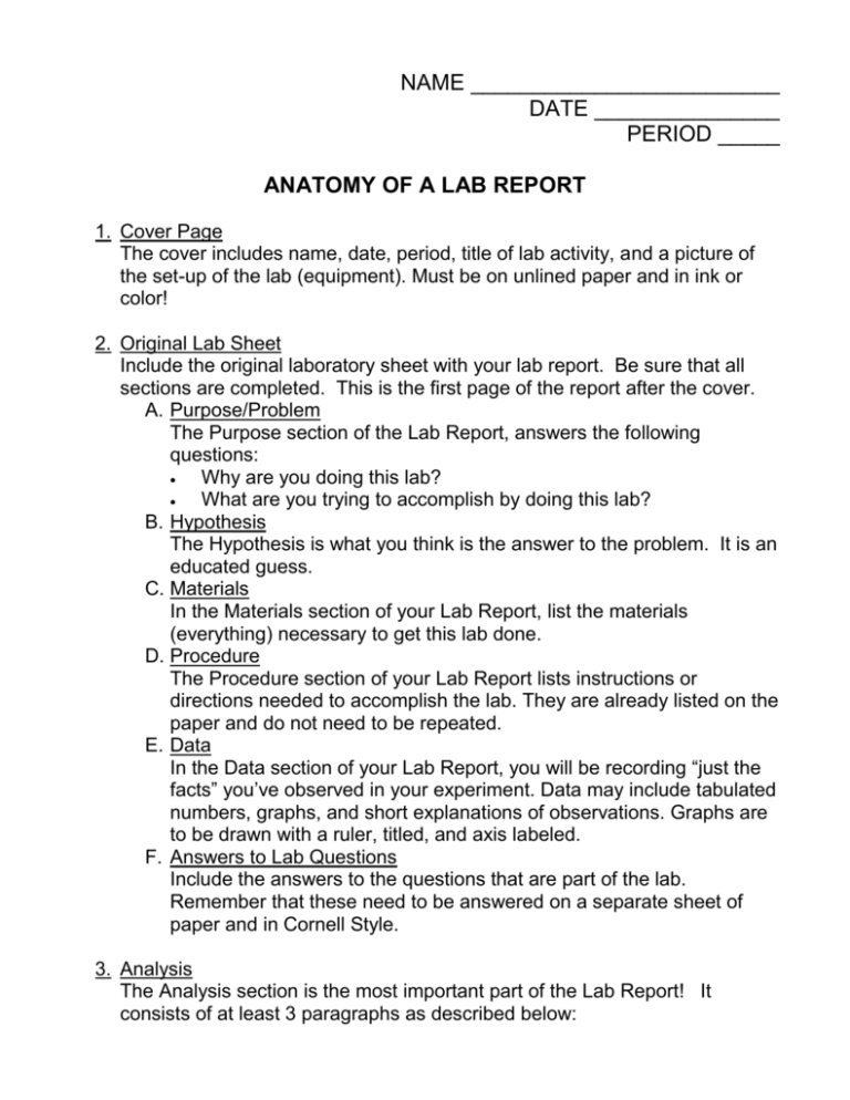 How To Write A Lab Analysis And Conclusion