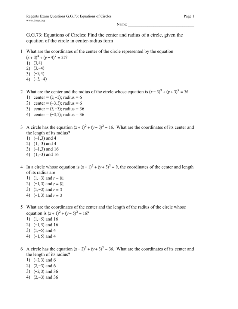 What Is The Radius Of A Circle Whose Equation X 5 2 Y 3 4 Tessshebaylo
