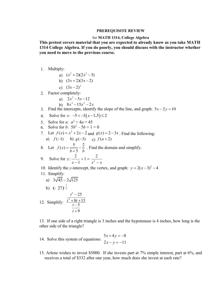 MATH 1314 Austin Community College MATH 1314 Austin Community College