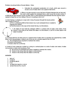 Uniform Circular Motion Problems