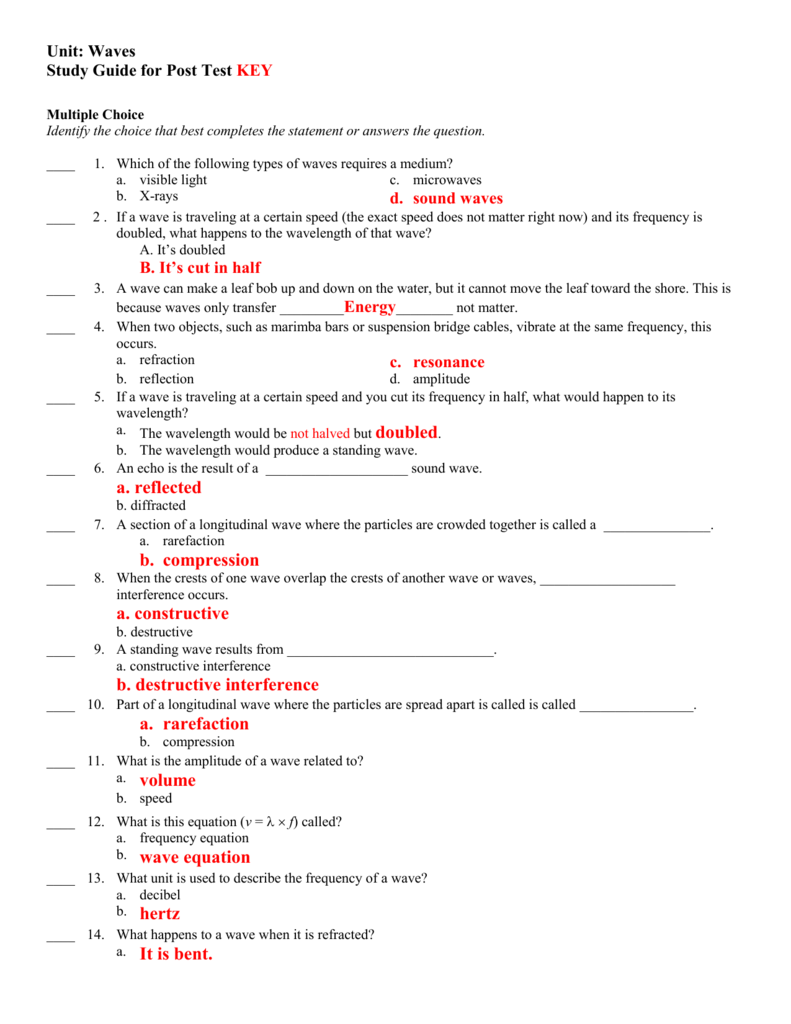 Unit Waves Mrs Carnes Unit Waves Mrs Carnes