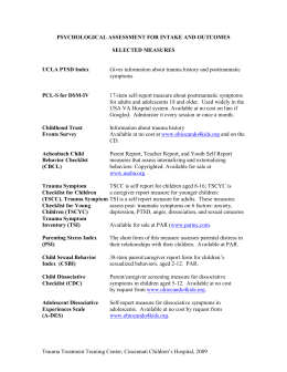 Trauma Symptom Checklist for Children (TSCC)