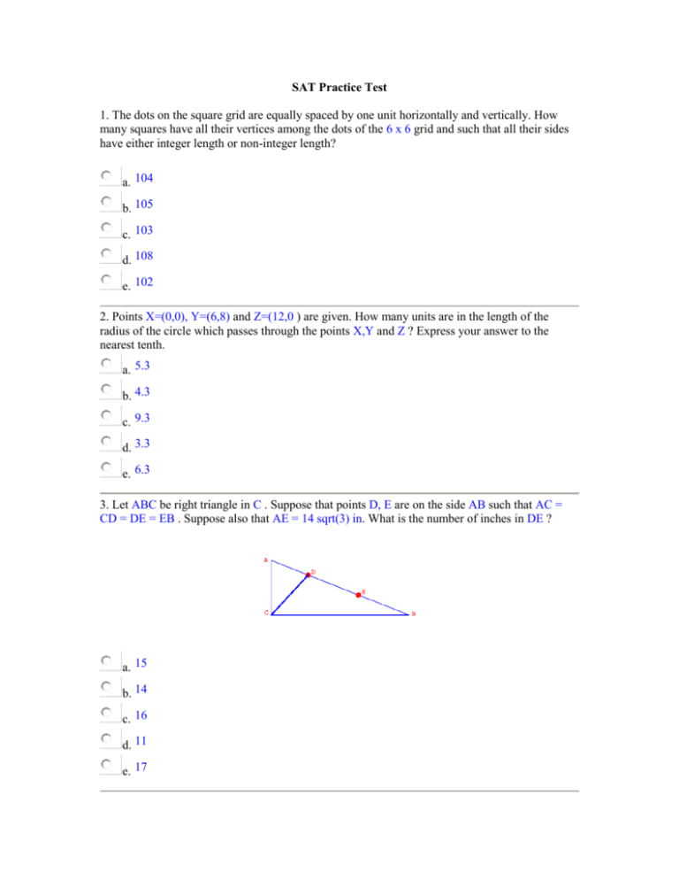 SAT Practice Test