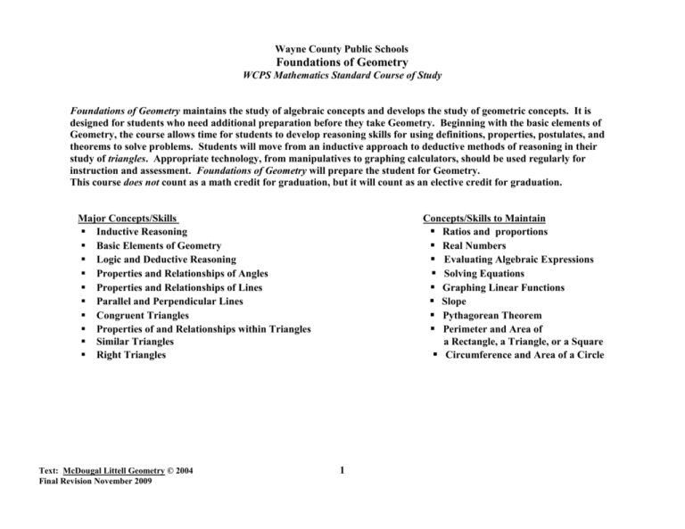 Foundations Of Math II Curriculum Only