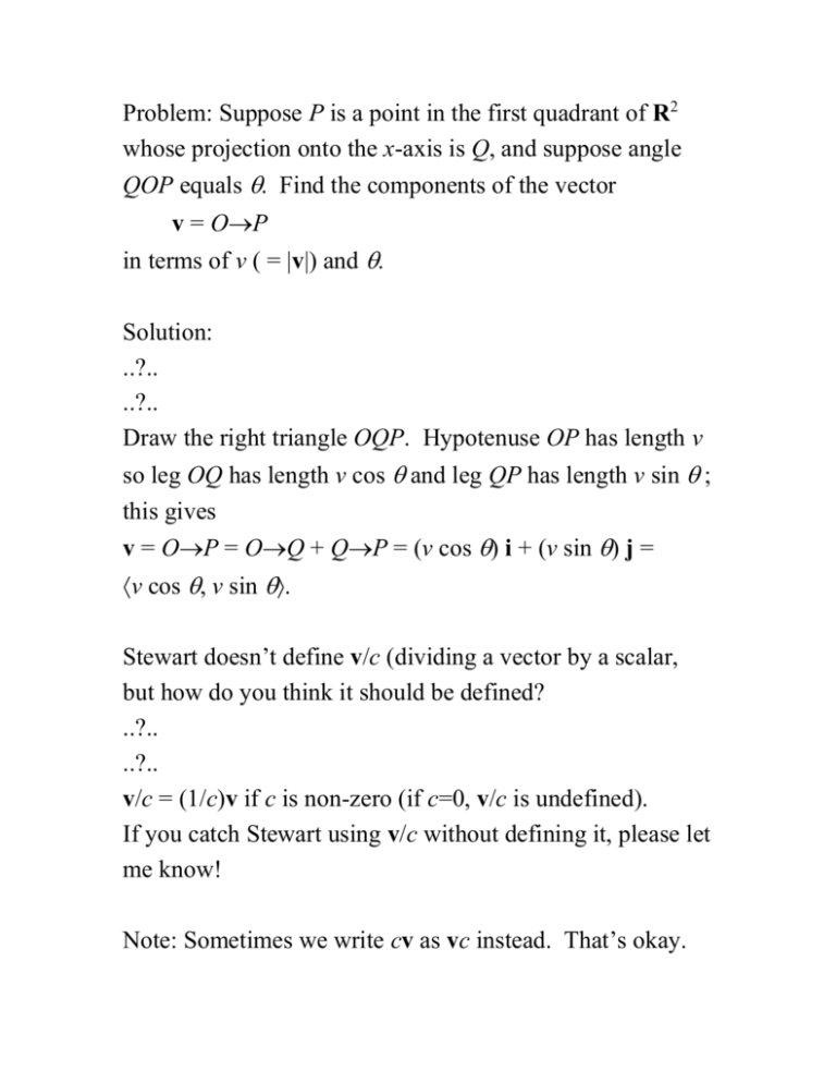 The Dot Product Of Two Vectors 