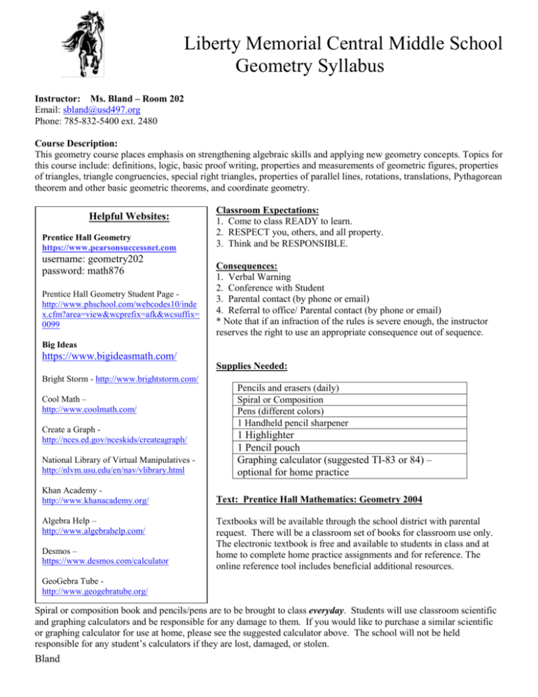 8th Grade Mathematics Syllabus