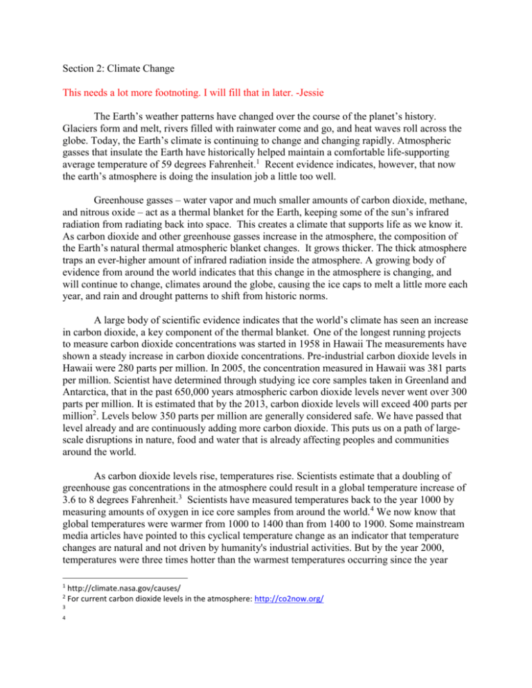 Section 2 Climate Change
