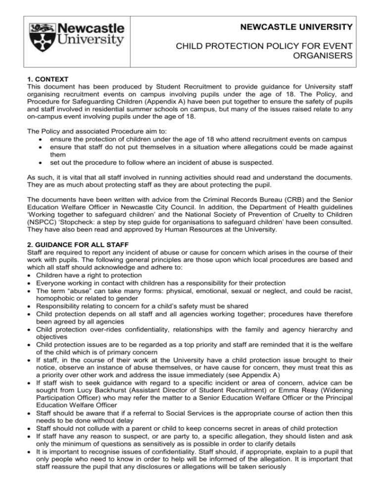 Child Protection Guidelines Child Protection Guidelines
