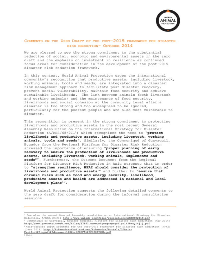 World Animal Protection Word Document Template