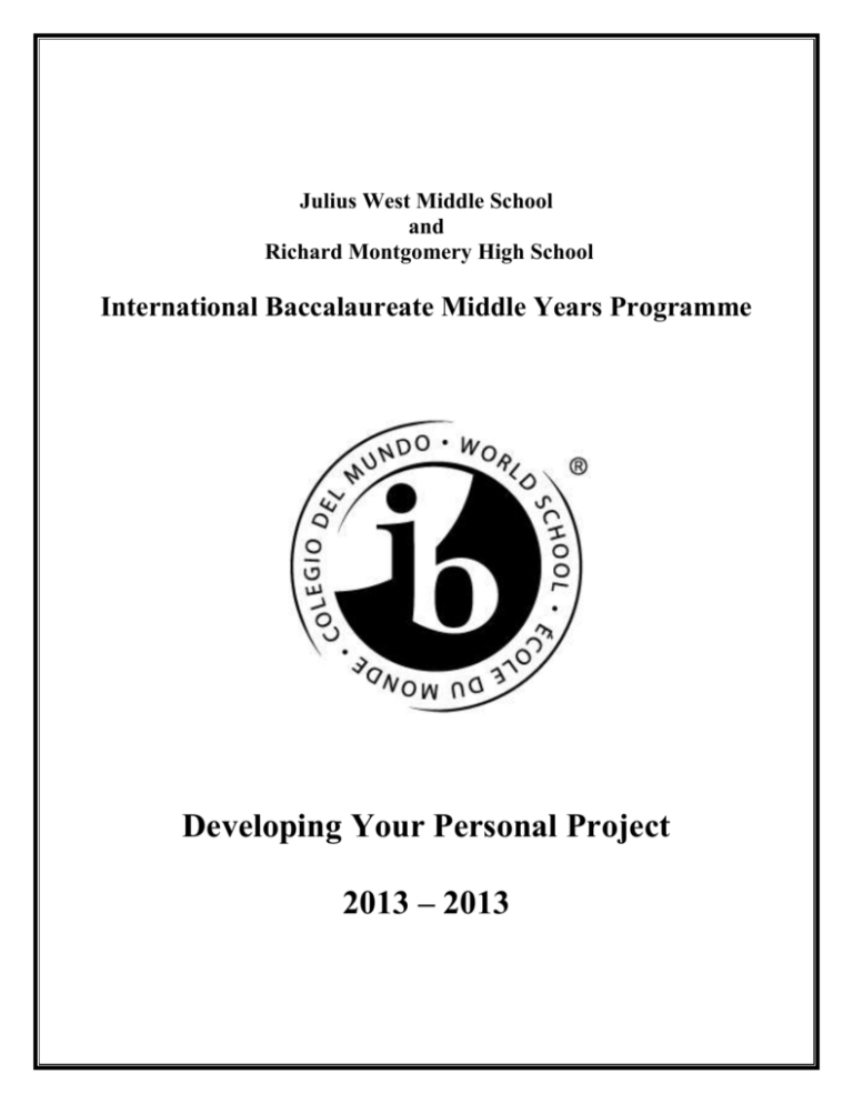 The Personal Project Process Journal