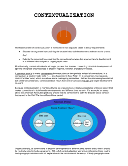 Difference between contextualization and synthesis