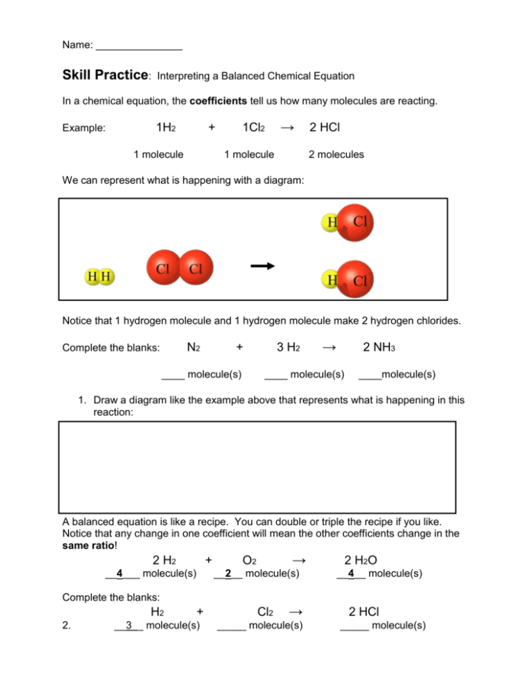 Skills Practice Mole Ratio Worksheet
