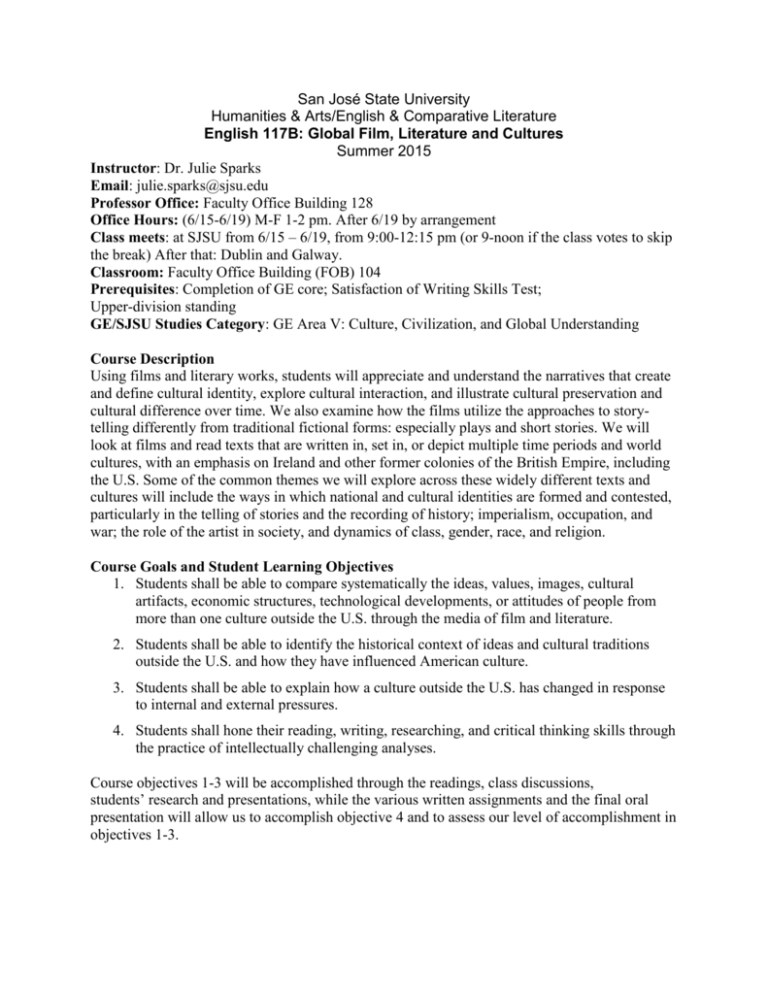 Syllabus And Schedule At SJSU