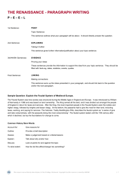 Renaissance and Shakespeare Worksheet