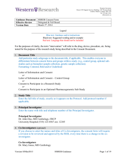Sample Consent Form - Simple Blood Draw